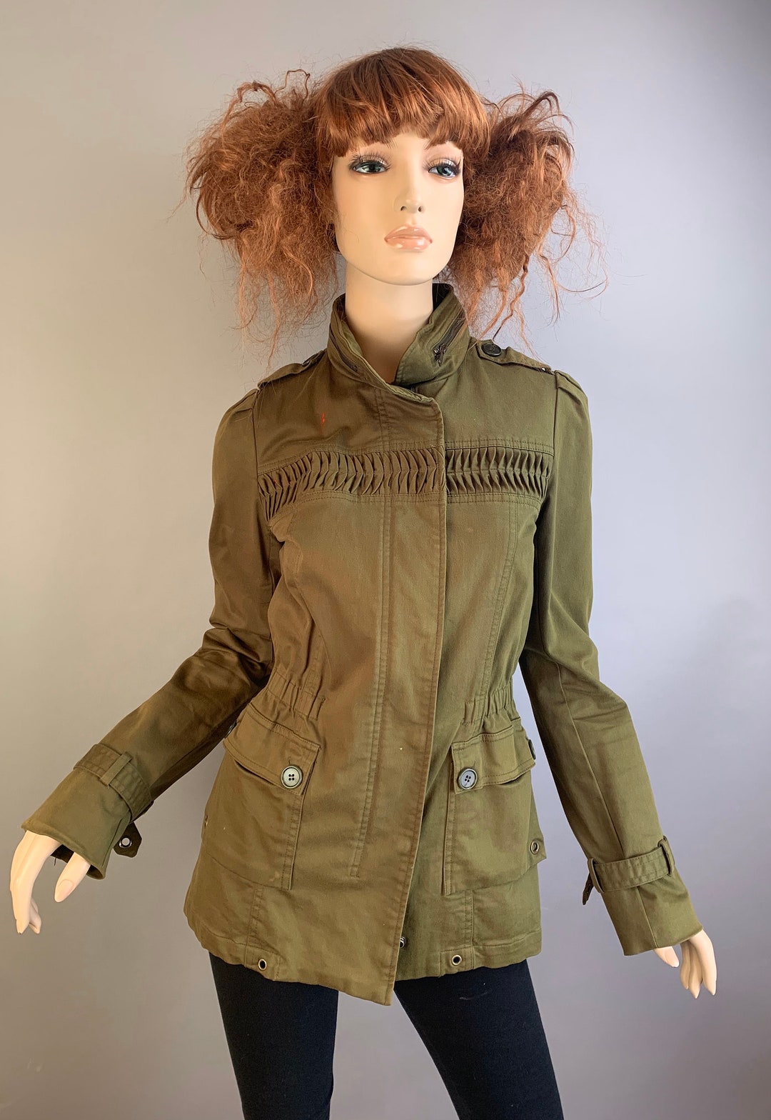 Vintage Army Jacket// Adorable Military 90s Army Green - Etsy