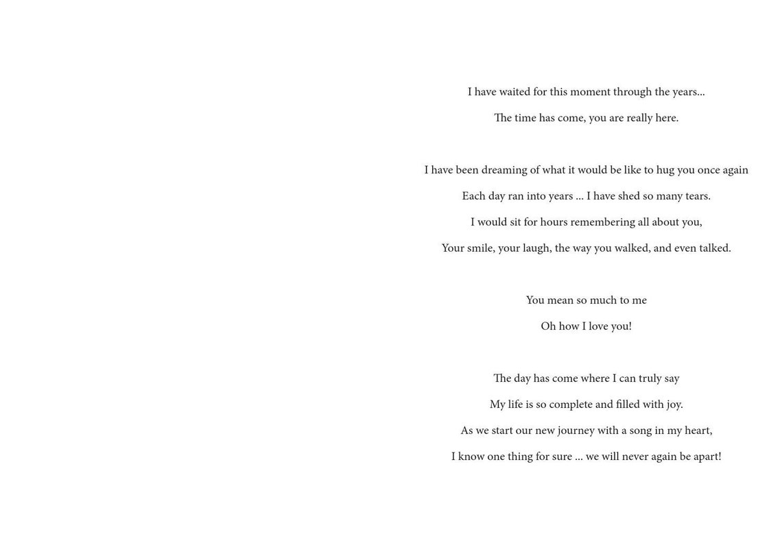 I Have Been Searching for You, for a Very Long Time, is a Loving Way to ...