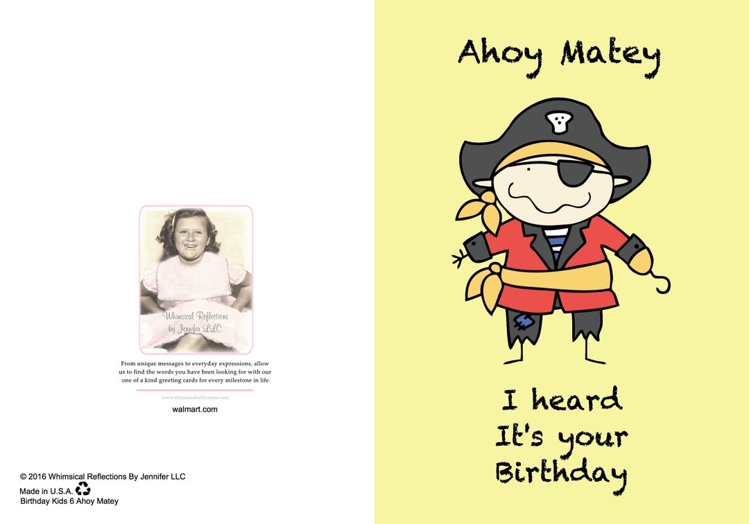 Ahoy Matey is a Birthday Card Your Little Buddy Will Never Forget ...