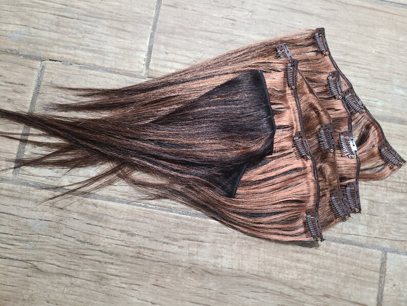 Brand New 7 Pcs 12 Inch 100% Remy Human Hair Clip in Hair Extensions - Etsy