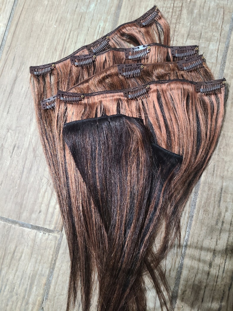 Brand New 7 Pcs 12 Inch 100% Remy Human Hair Clip in Hair Extensions - Etsy