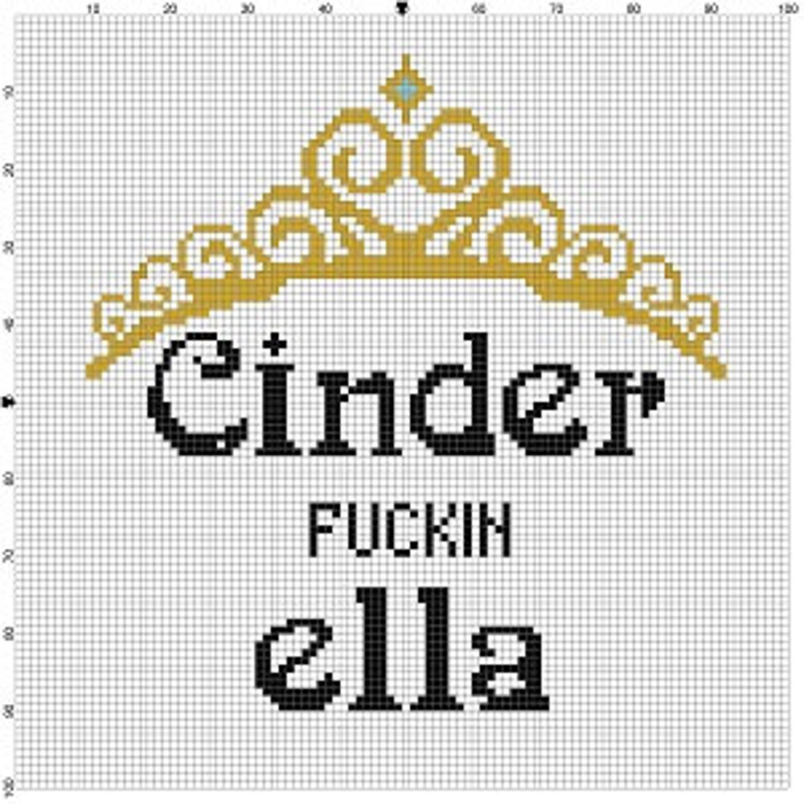 Cinder-fcking-ella Cross Stitch Pattern Instant Download - Etsy