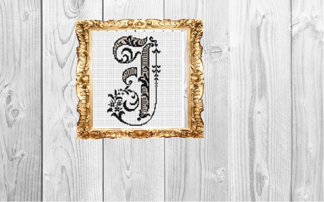 Monogram Letter I Fancy Vintage Wedding Baby Home - Etsy