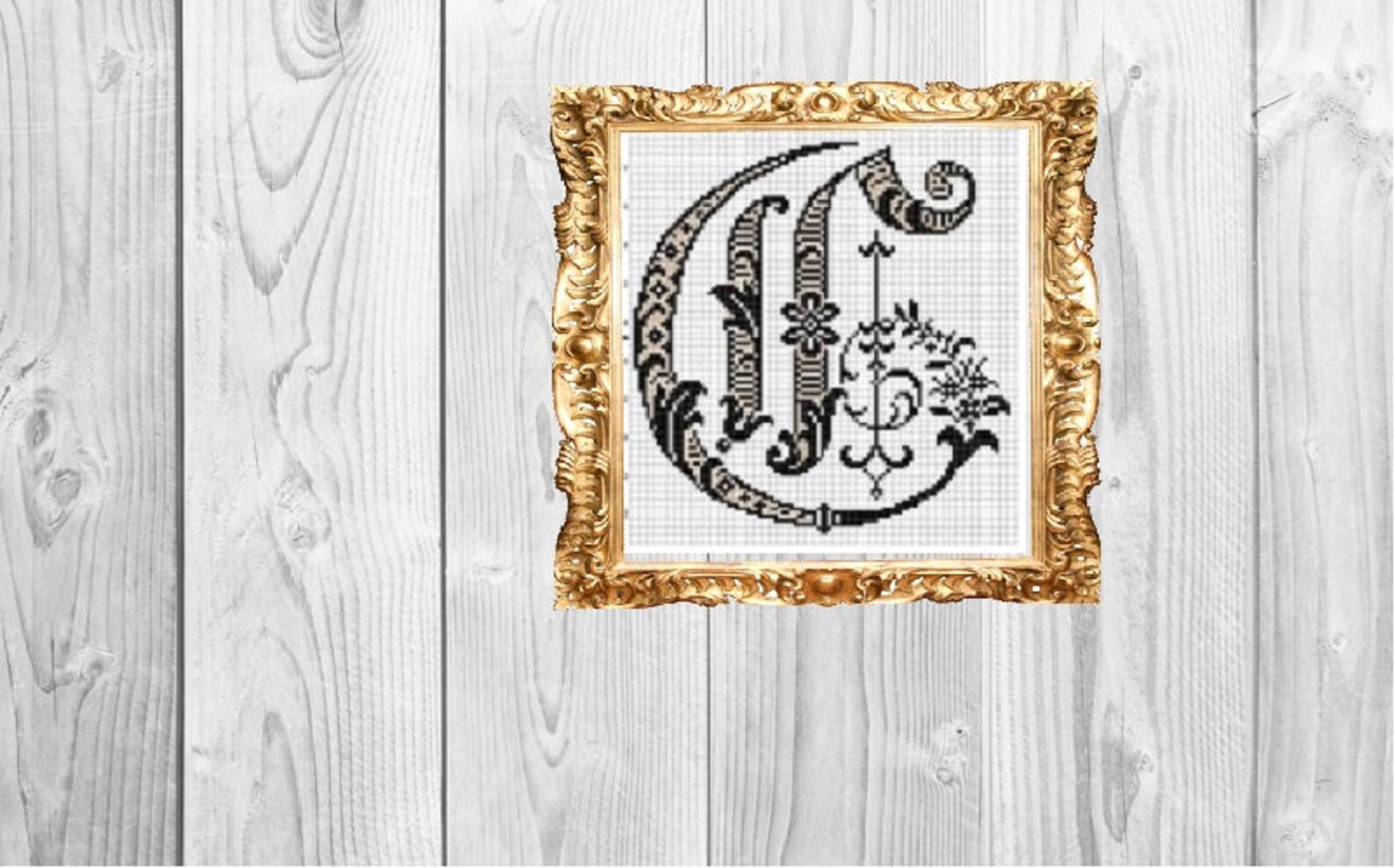 Monogram Letter C Fancy Vintage Wedding Baby Home - Etsy