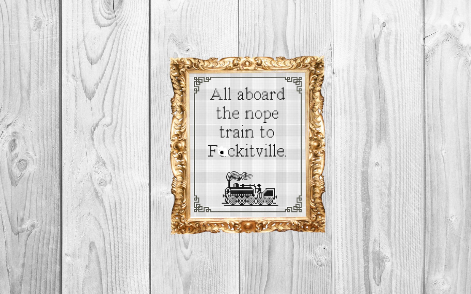 All Aboard the Nope Train to Fckitville Crafty Subversive - Etsy