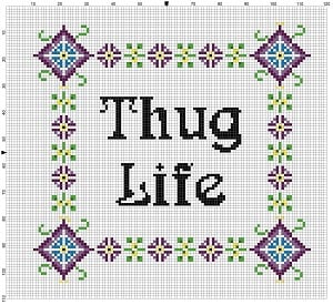 Thug Life - Cross Stitch Pattern - Instant Download - Etsy