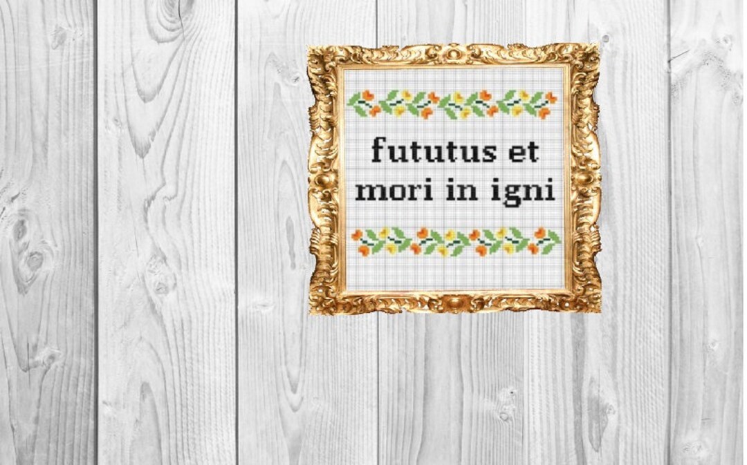 LATIN: F*ck off and Die in a Fire - Funny Latin Cross Stitch Pattern ...
