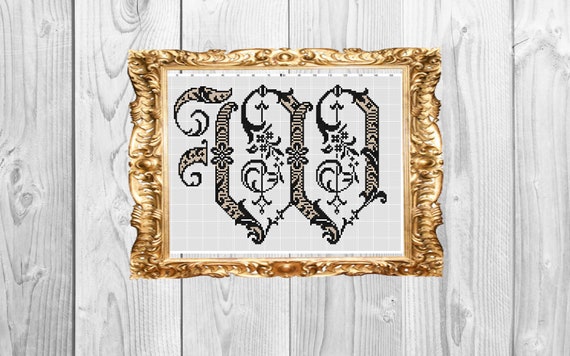 Monogram Letter W Fancy Vintage Wedding Baby Home - Etsy