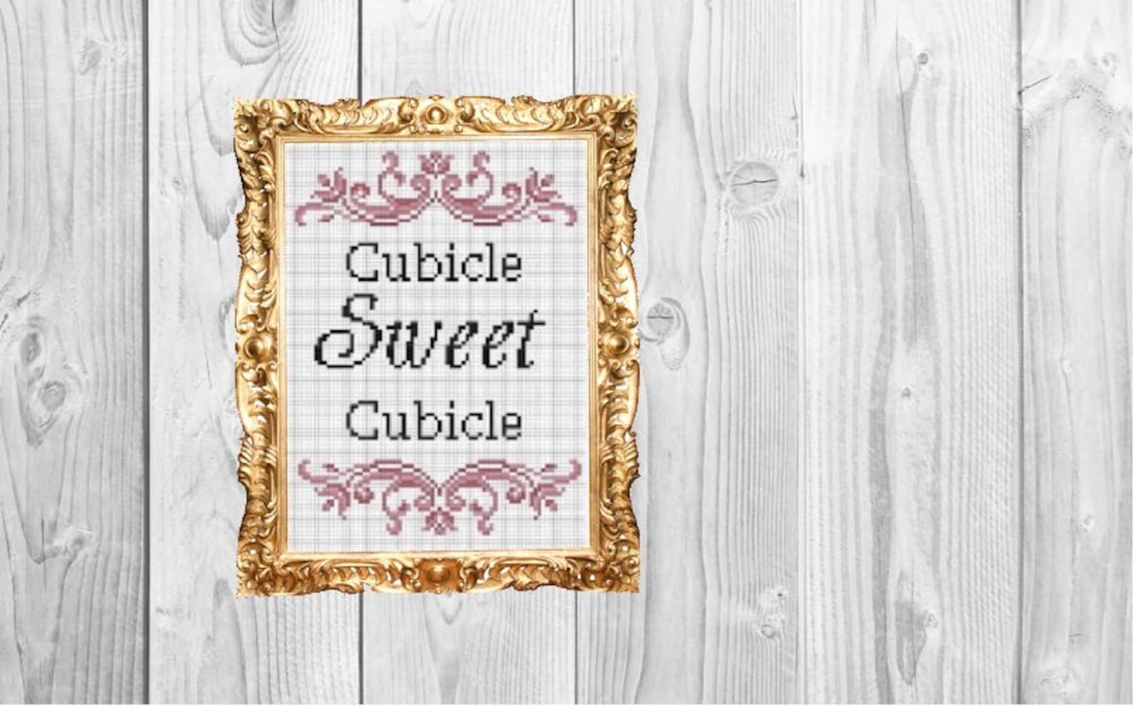 Cubicle Sweet Cubicle Funny Work Subversive Cross Stitch | Etsy