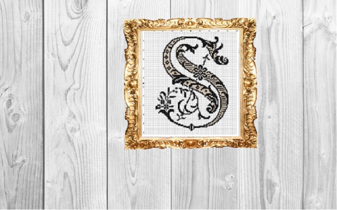 Monogram Letter S - Fancy, Vintage, Wedding, Baby, Home, Subversive ...