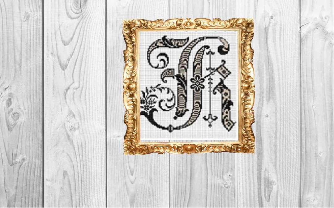 Monogram Letter K - Fancy, Vintage, Wedding, Baby, Home, Subversive ...