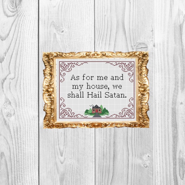 Satan Cross Stitch Pattern - Etsy