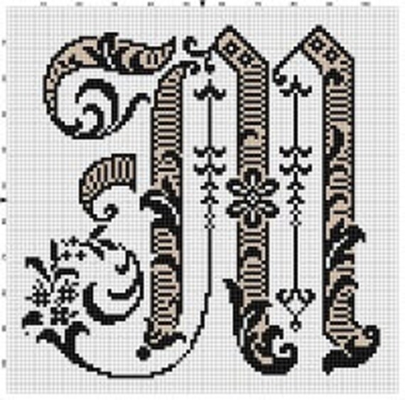 Monogram Letter M Fancy