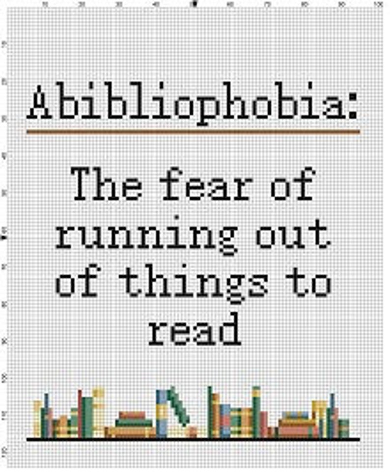 Abibliophobia the Fear of Running Out of Things to Read - Etsy