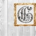 Monogram Letter G Fancy Vintage Wedding Baby Home - Etsy