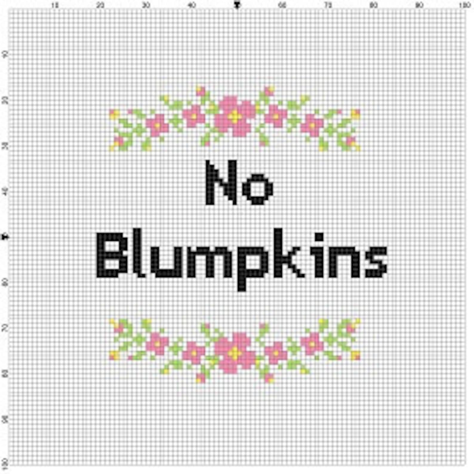 No Blumpkins Funny Bathroom Cross Stitch Pattern Instant - Etsy