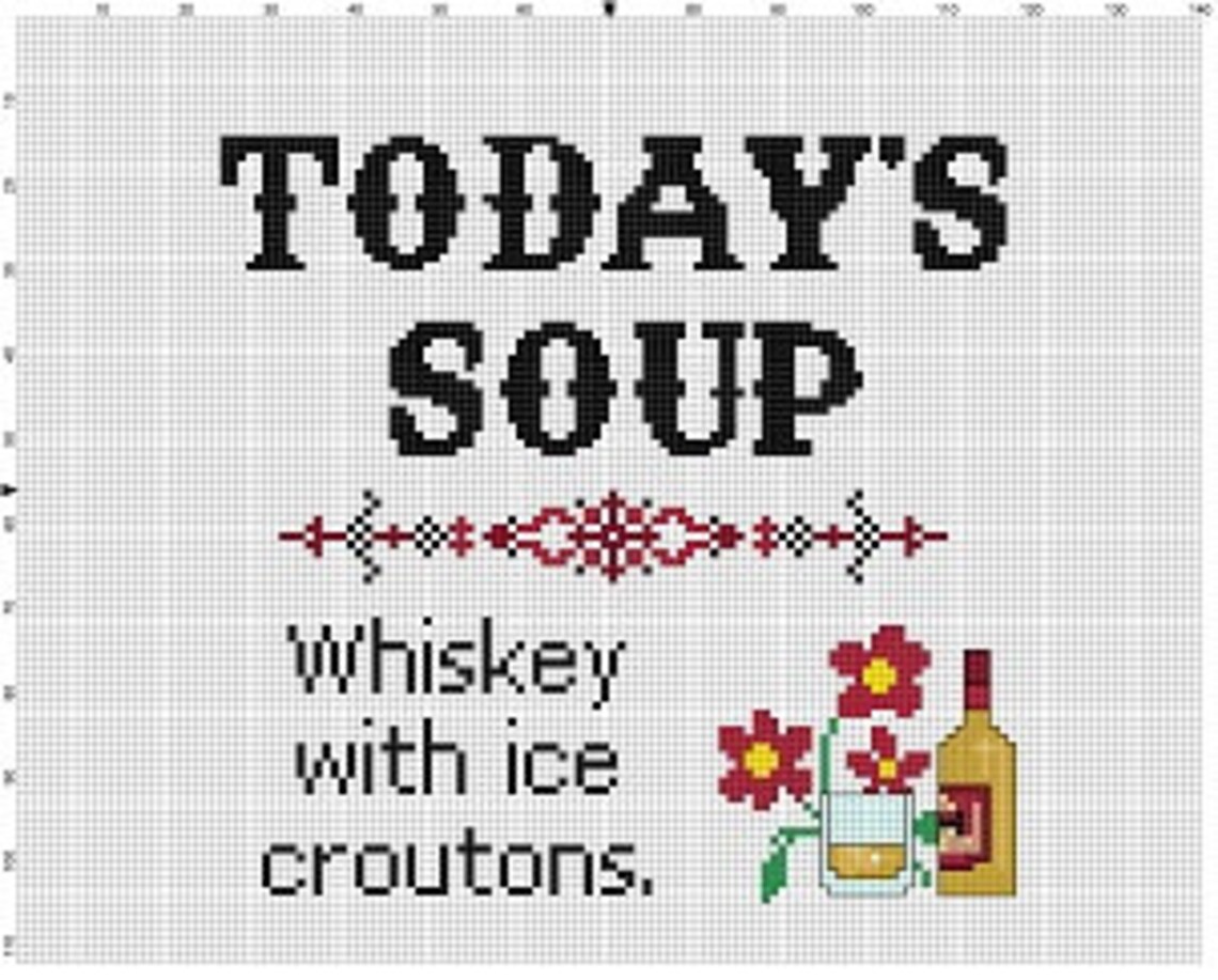 Todays Soup Whiskey With Ice Croutons - Funny Snarky Subversive Modern ...