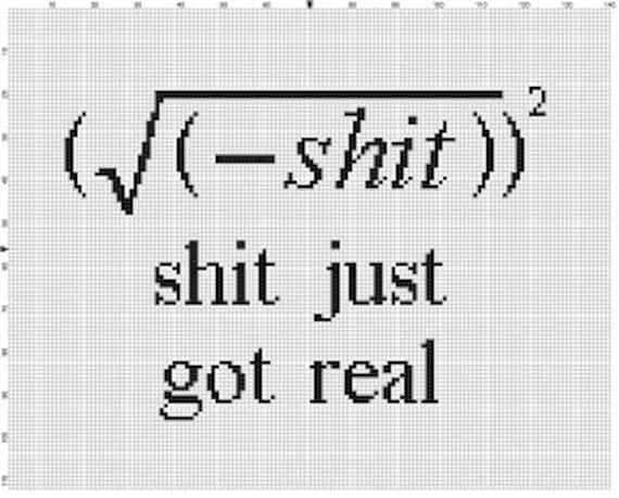 Shit Just Got Real Math Meme