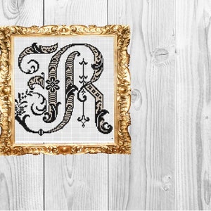 Monogram Letter R - Fancy, Vintage, Wedding, Baby, Home, Subversive ...
