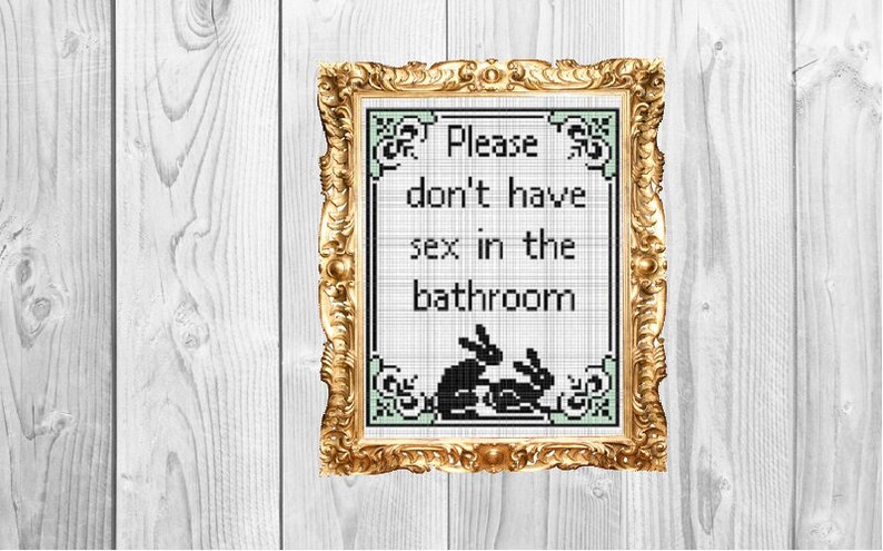Please Dont Have Sex In The Bathroom Funny Bathroom Etsy 9063
