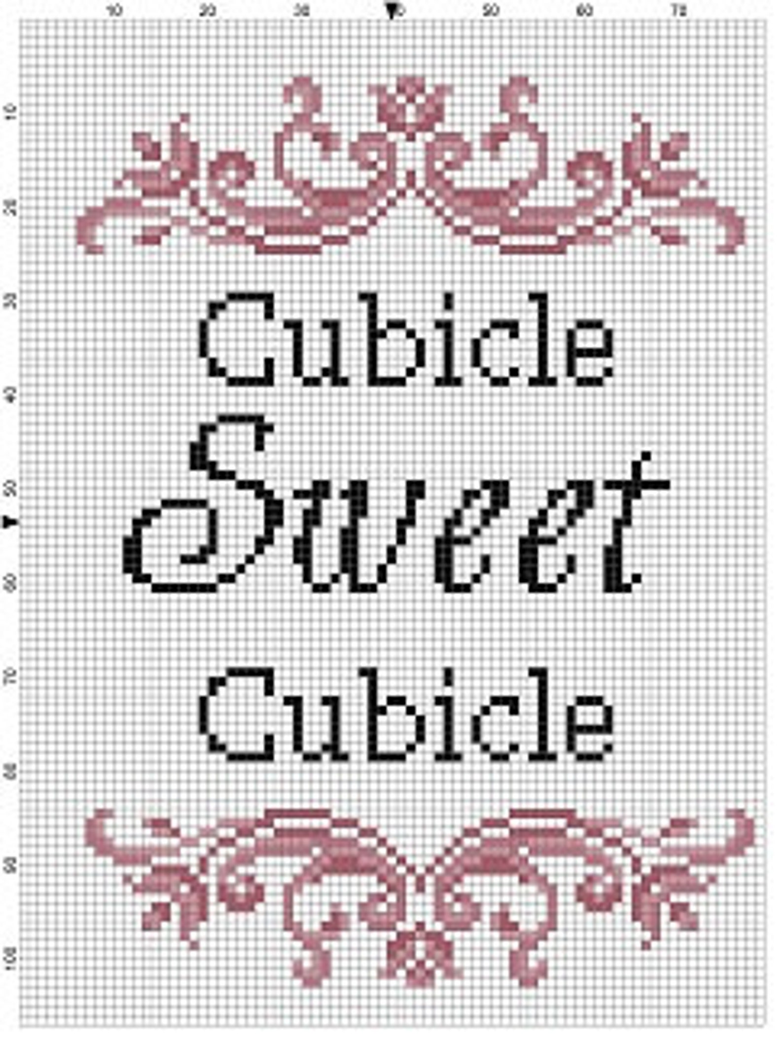 Cubicle Sweet Cubicle Funny Work Subversive Cross Stitch - Etsy