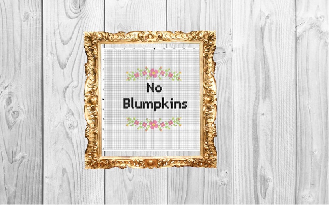 No Blumpkins Funny Bathroom Cross Stitch Pattern Instant - Etsy