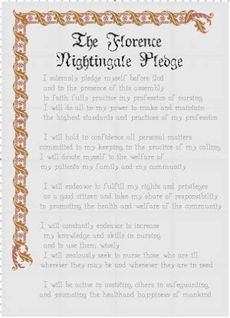 Florence Nightingale Pledge Nurse Hospital Nursing Funny | Etsy