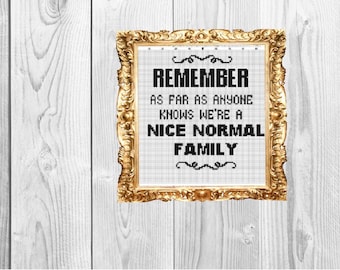 Nice, Normal Family Cross Stitch Pattern Pdf Instant Download - Etsy