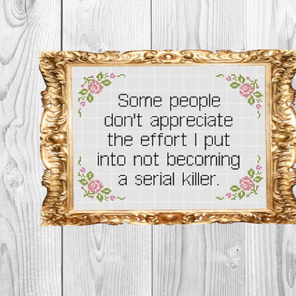 Serial Killer Cross Stitch - Etsy