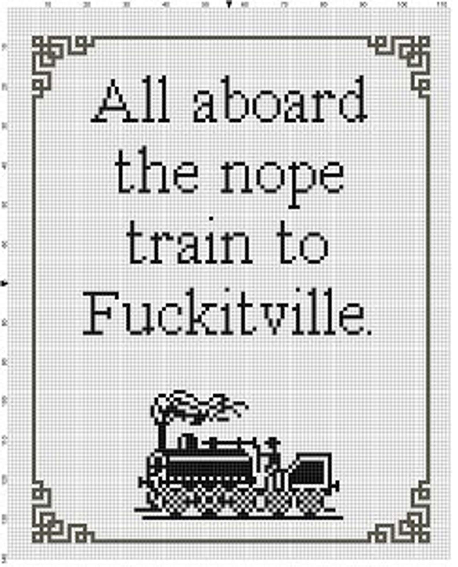 All Aboard the Nope Train to Fckitville Crafty Subversive | Etsy