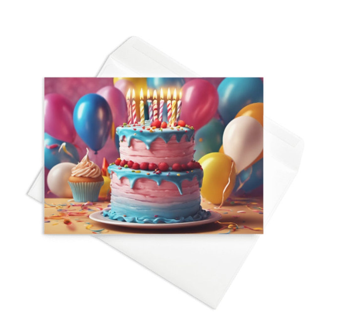 Colorful Birthday Card Blank Local Arizona Seller Free Shipping - Etsy