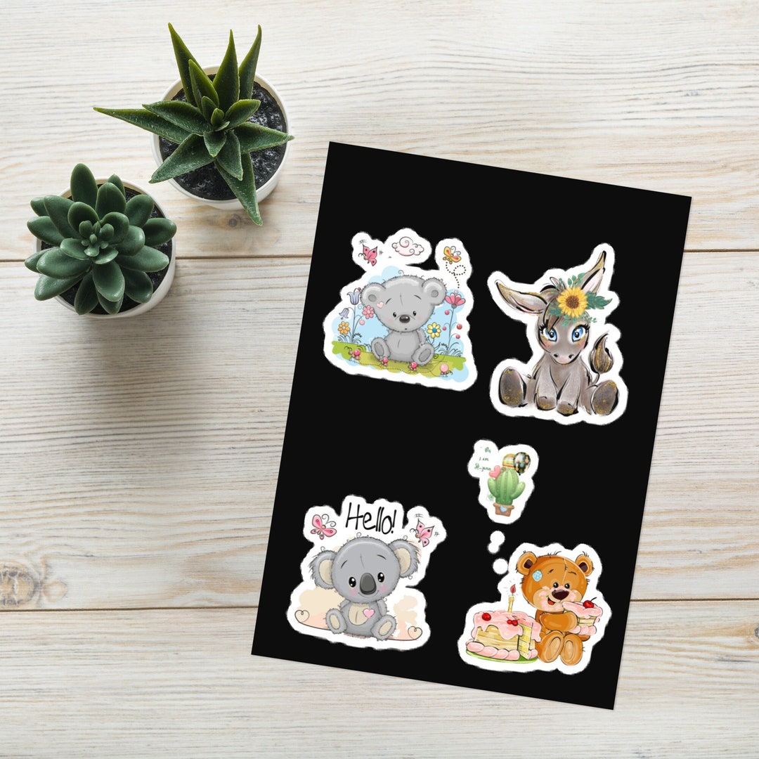Cartoon Animal Sticker Sheet Local Seller in Arizona - Etsy