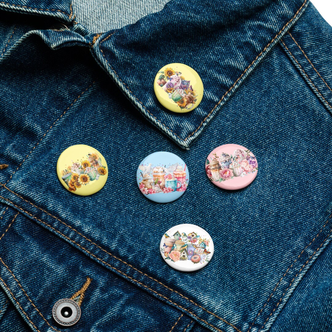 Custom Design Summer Fun Button Pin Set Local Arizona Etsy - Etsy