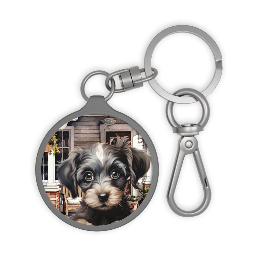 Metal Acrylic Keychain Keyring | Cartoon Puppy Design | USA Seller ...