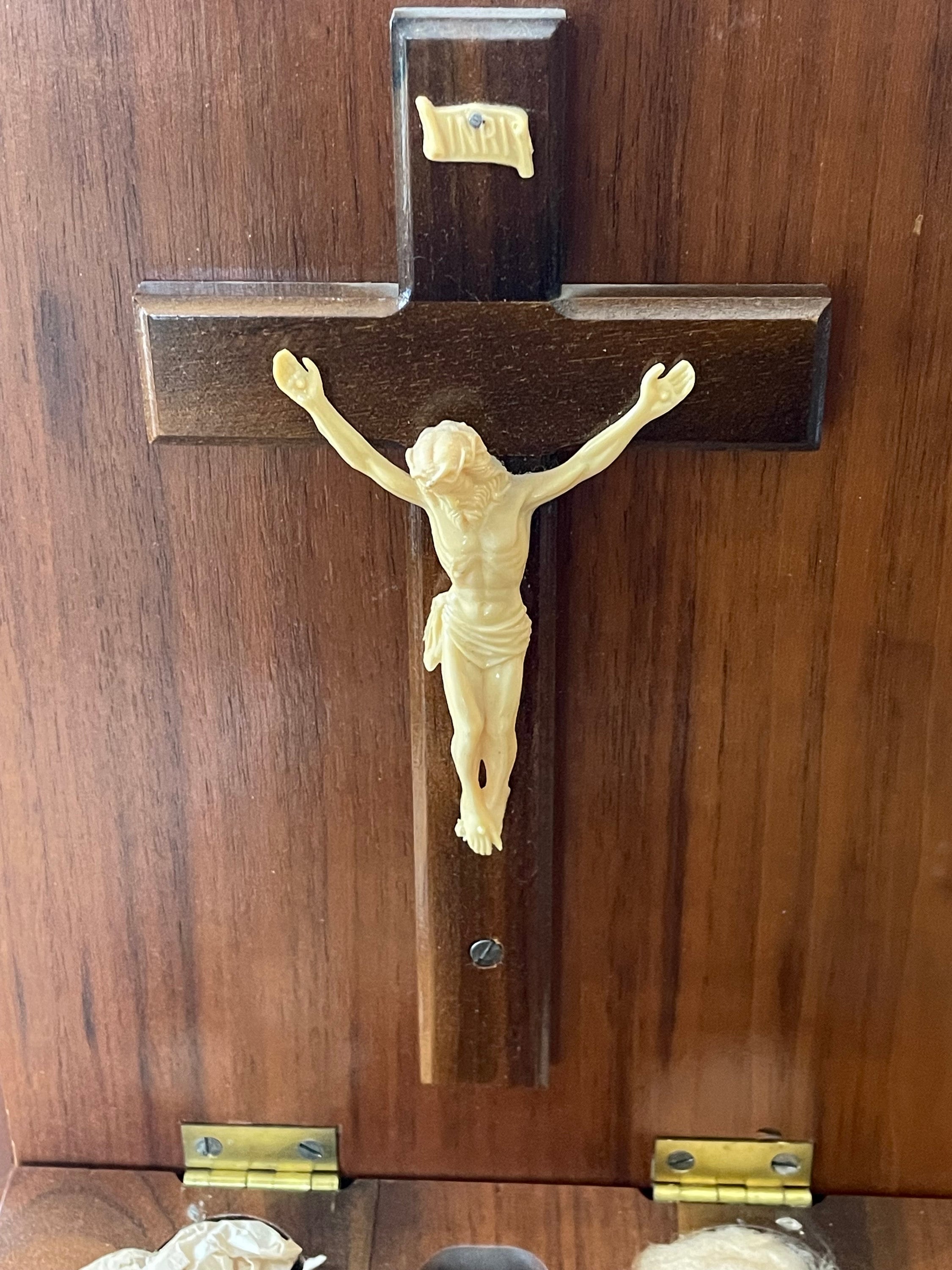 Catholic Wooden Holy Eucharist, Last Rites, Sick Call Shadow Box ...