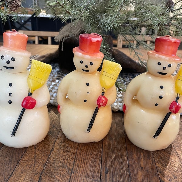 Snowman Candle - Etsy