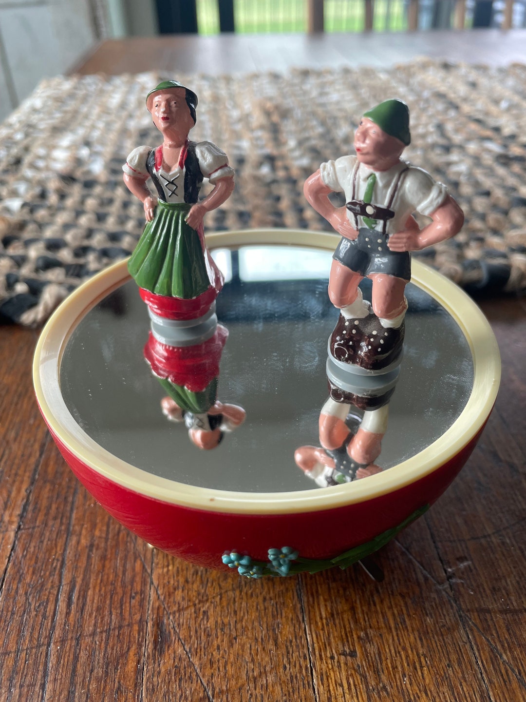 Vintage German Wind up Music Box Dancing Magnet Figures West - Etsy