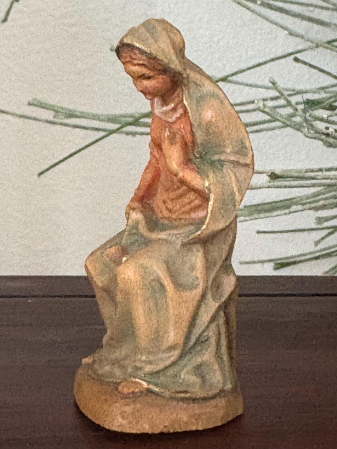 Vintage ANRI Kuolt Wooden Hand Carved Nativity Mary for the 3” Nativity ...