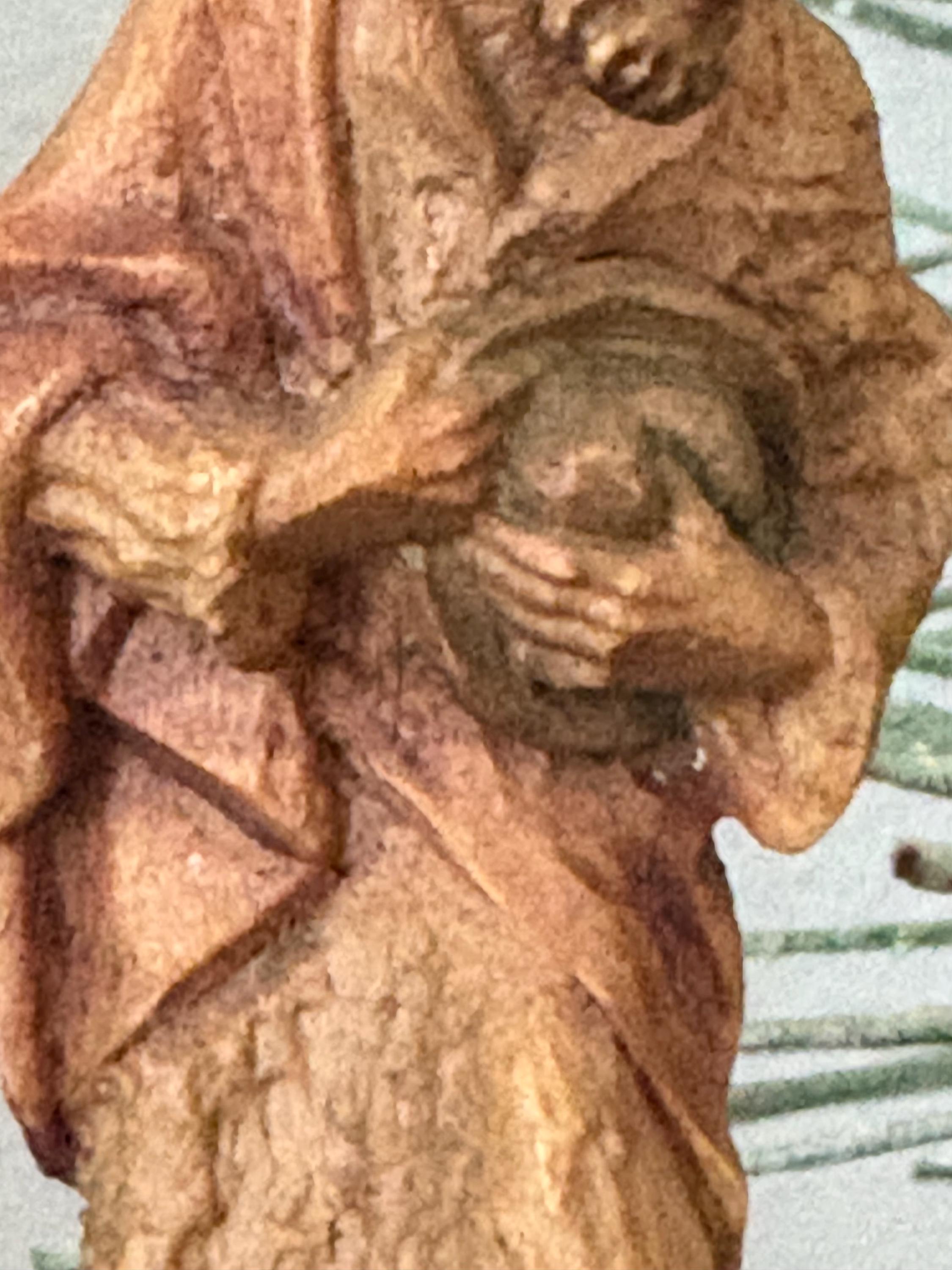 Vintage ANRI Kuolt Wooden Hand Carved Nativity Man With a Hat for the 3 ...
