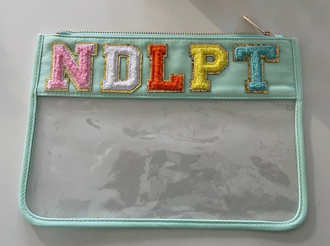 NDLPT Nylon With Chenille Letters Multi-use Bag Cosmetic / Stadium Bag / Project Bag - Etsy