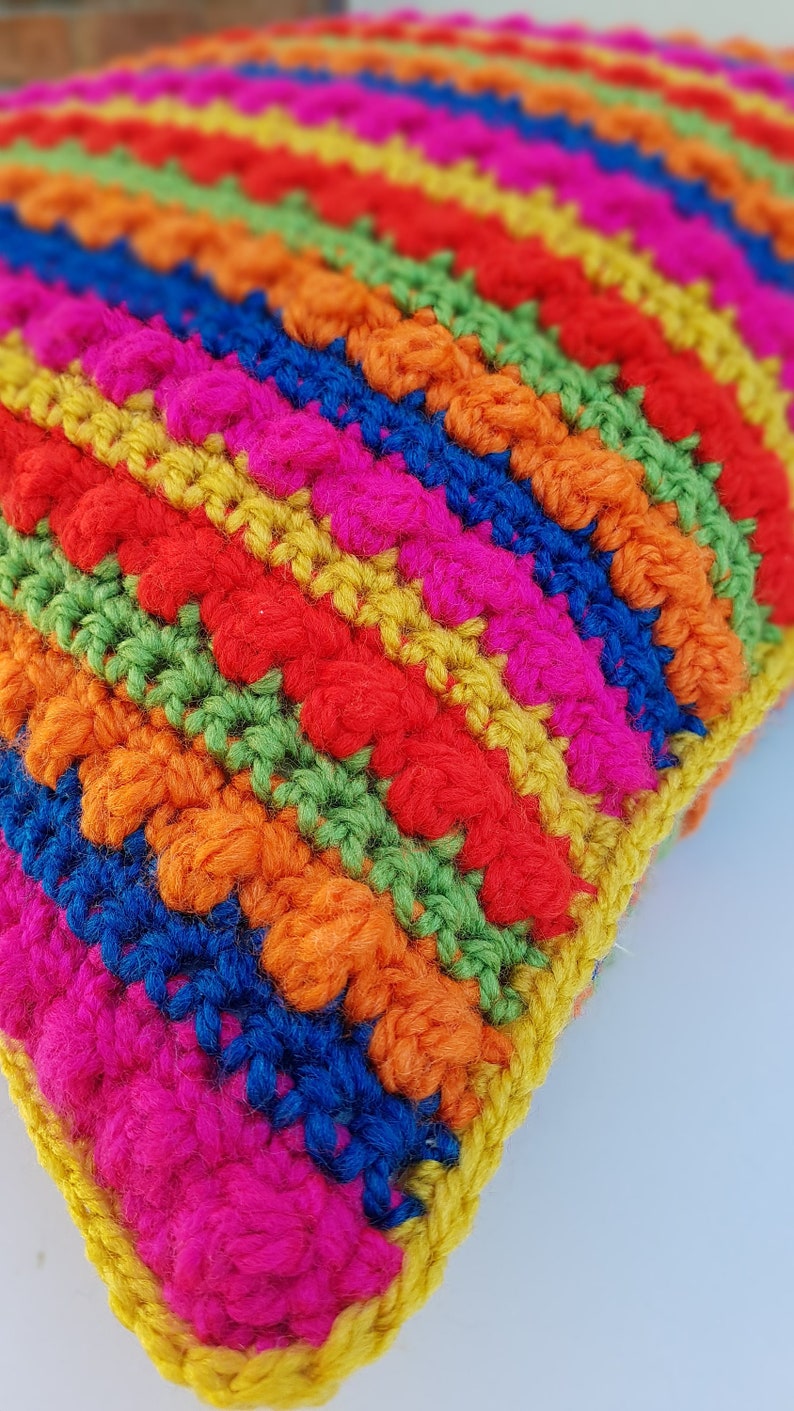 Tutti Frutti Cushion Cover simple Intermediate crochet | Etsy Tutti Frutti Cushion Cover simple Intermediate crochet | Etsy