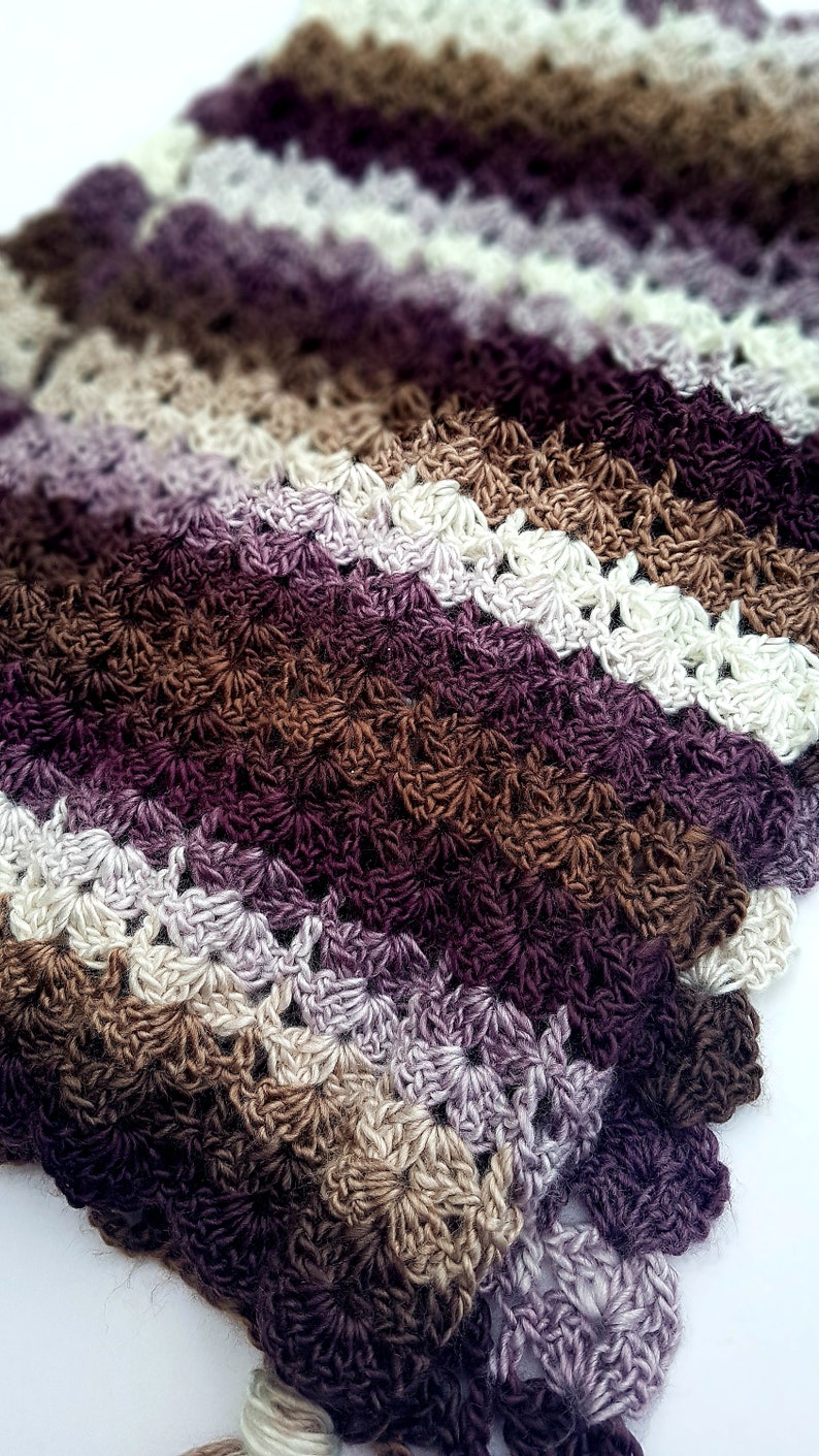 Roman Lace Scarf With Tassels Easy Crochet Pattern - Etsy