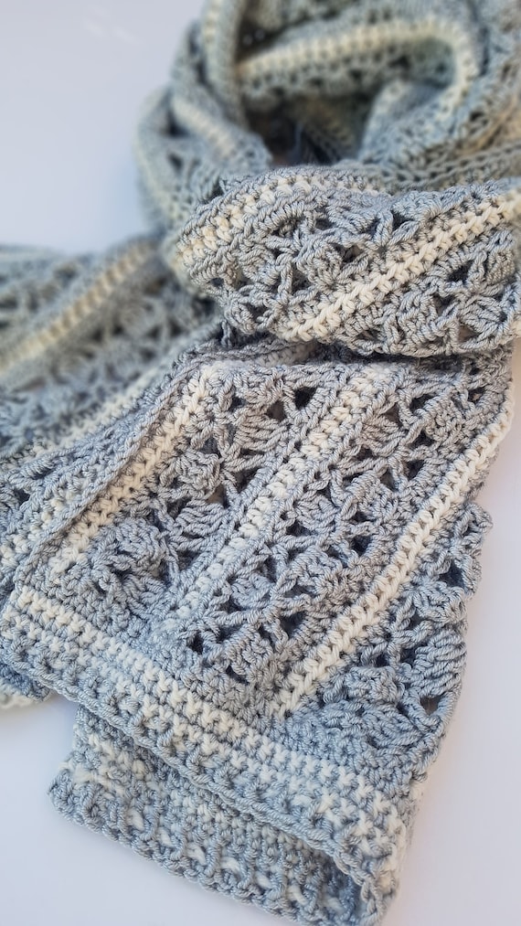 Royal Silver Scarf Crochet Pattern - Etsy