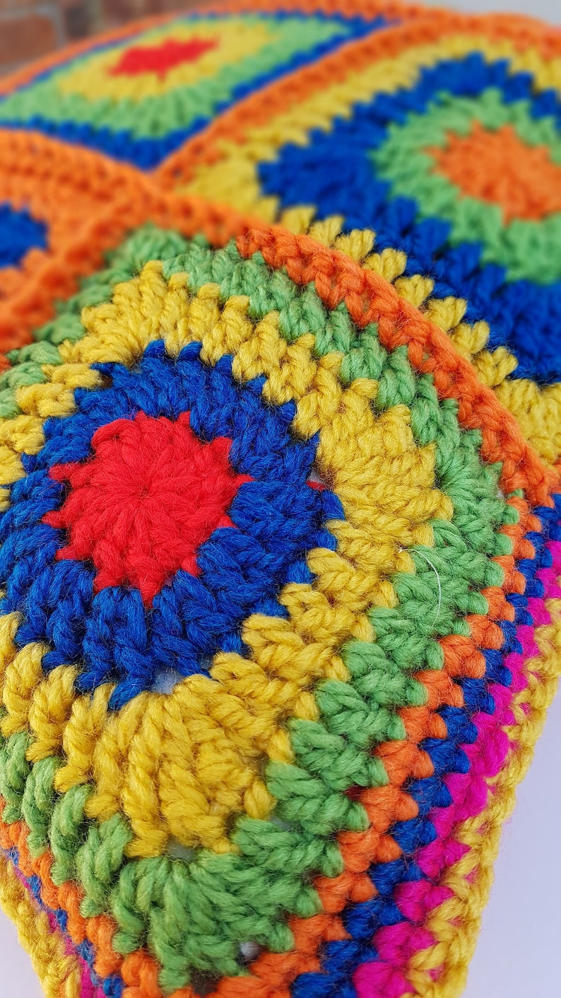 Tutti Frutti Cushion Cover simple Intermediate crochet | Etsy Tutti Frutti Cushion Cover simple Intermediate crochet | Etsy