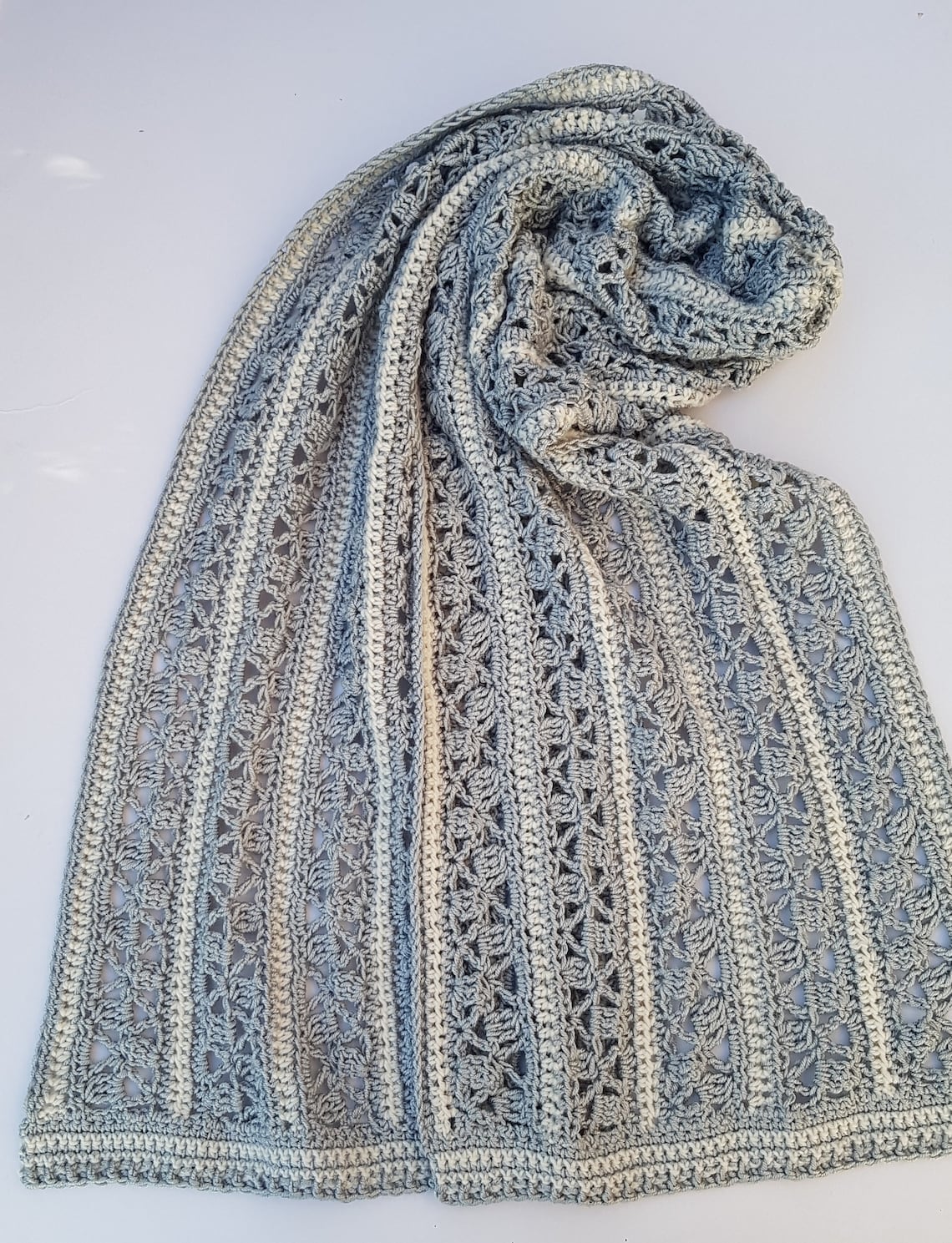 Royal Silver Scarf Crochet Pattern | Etsy