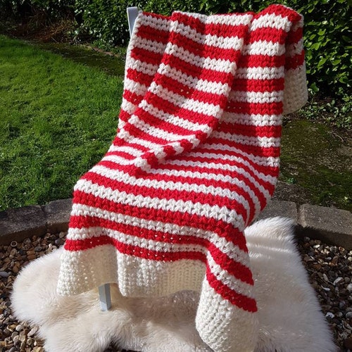 Christmas C2C Afghan Pattern Candy Cane Afghan Easy Crochet - Etsy