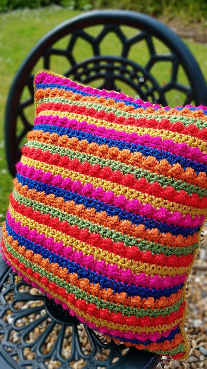Tutti Frutti Cushion Cover Simple Intermediate Crochet - Etsy Tutti Frutti Cushion Cover Simple Intermediate Crochet - Etsy