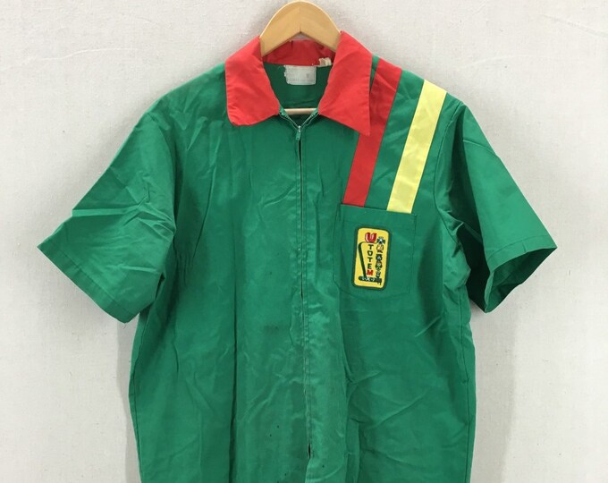 Vintage 50s/60s Utotem Convenience Store Full Zip Shirt Sz Medium USA ...