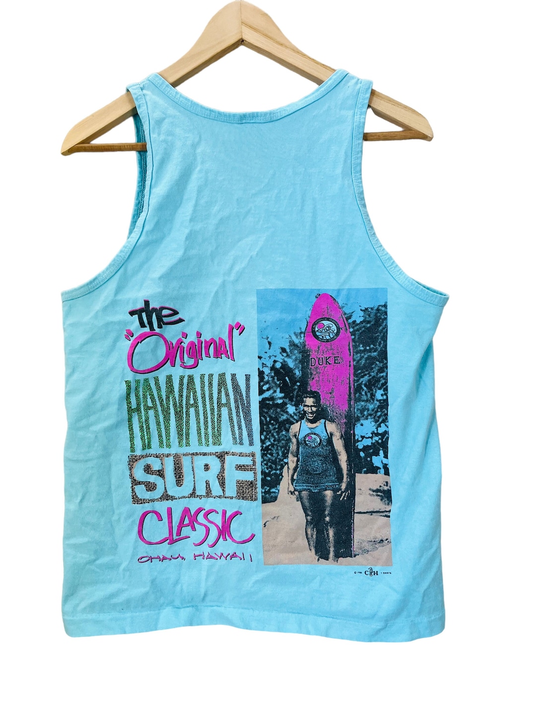 Vintage 80's California Hawaii Surf Club Surfing Tank Top Shirt Sz ...
