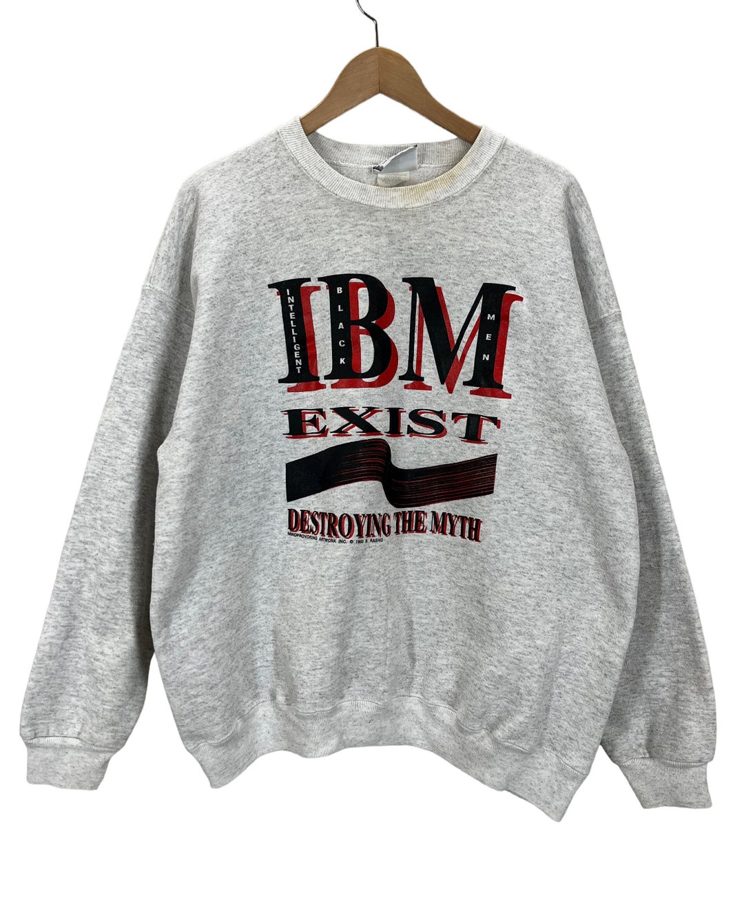 Vintage 90's IBM Intelligent Black Men Crewneck Sweatshirt XL - Etsy